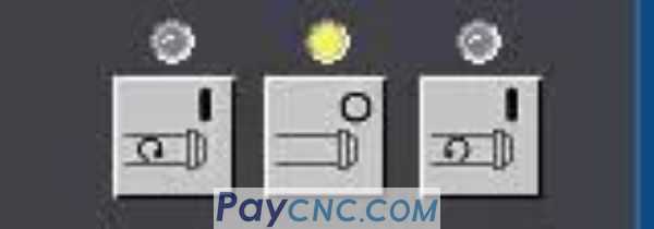 Buttons on CNC control panel