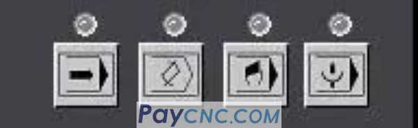 Buttons on CNC control panel