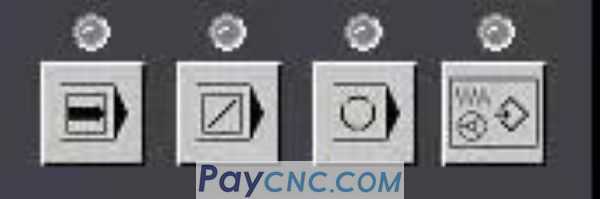 Buttons on CNC control panel