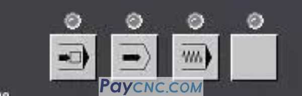 Buttons on CNC control panel