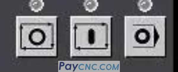 Buttons on CNC control panel