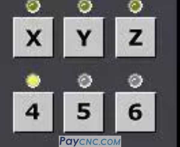 Buttons on CNC control panel