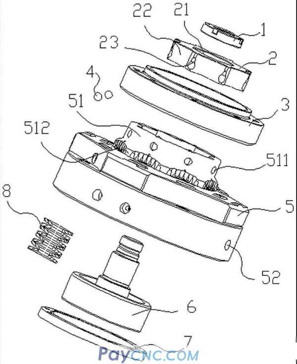 Four-point positioning clamping